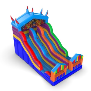 Double slide with funfair theme